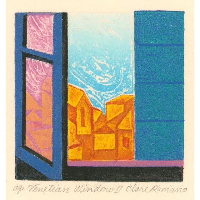Clare Romano "Venetian Windows Ii" Woodcut Engraving | Chairish