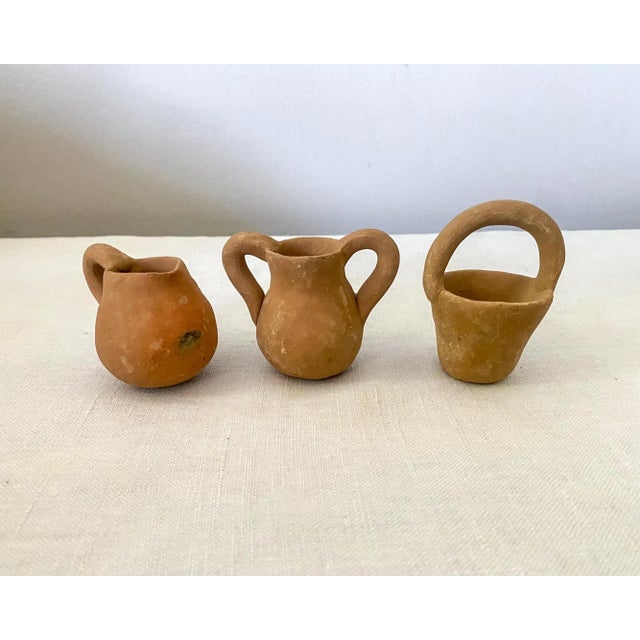 Vintage Miniature Pottery Set- 7 Pieces | Chairish
