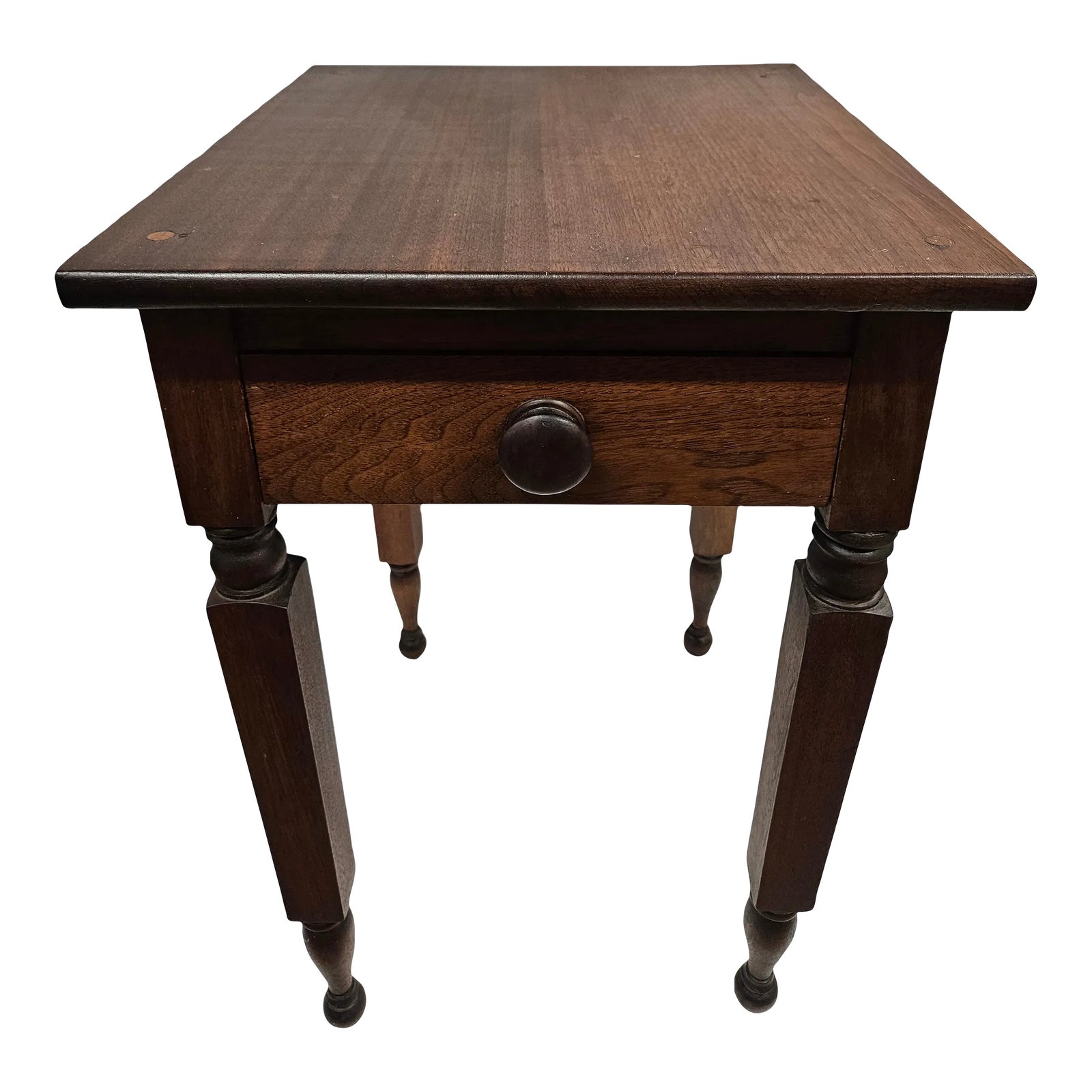 Antique Rustic Federal Side Table | Chairish