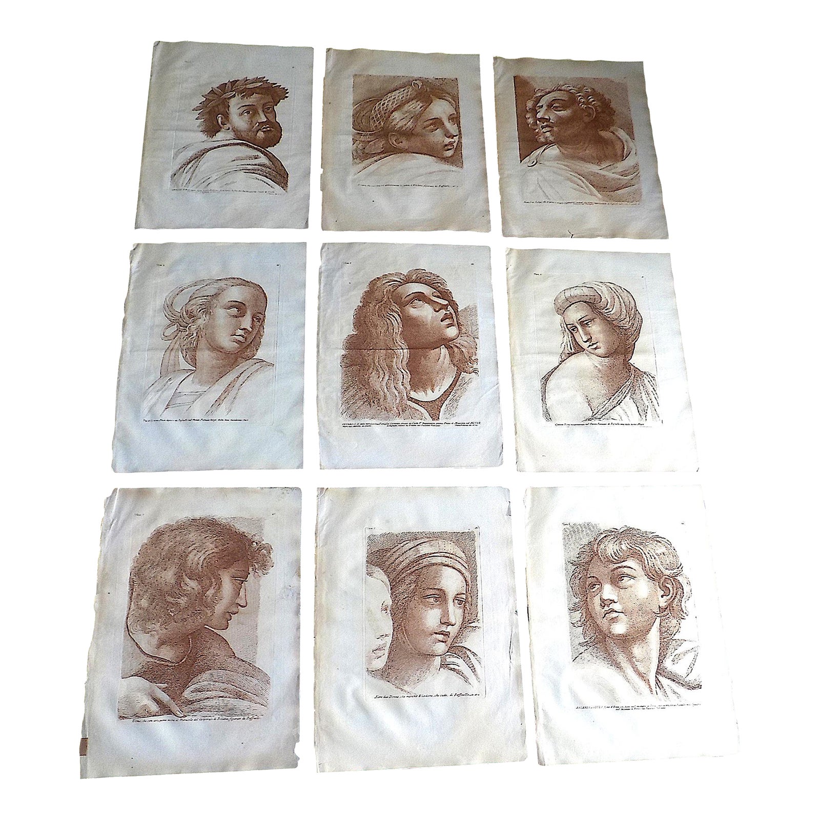 Authentic Antique 18th Century Elephant Folio Sepia Etchings After ...