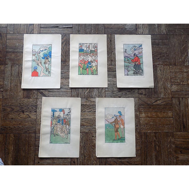 Antique Signed Hand Colored 19th Century Scottish Sporting Etchings ...