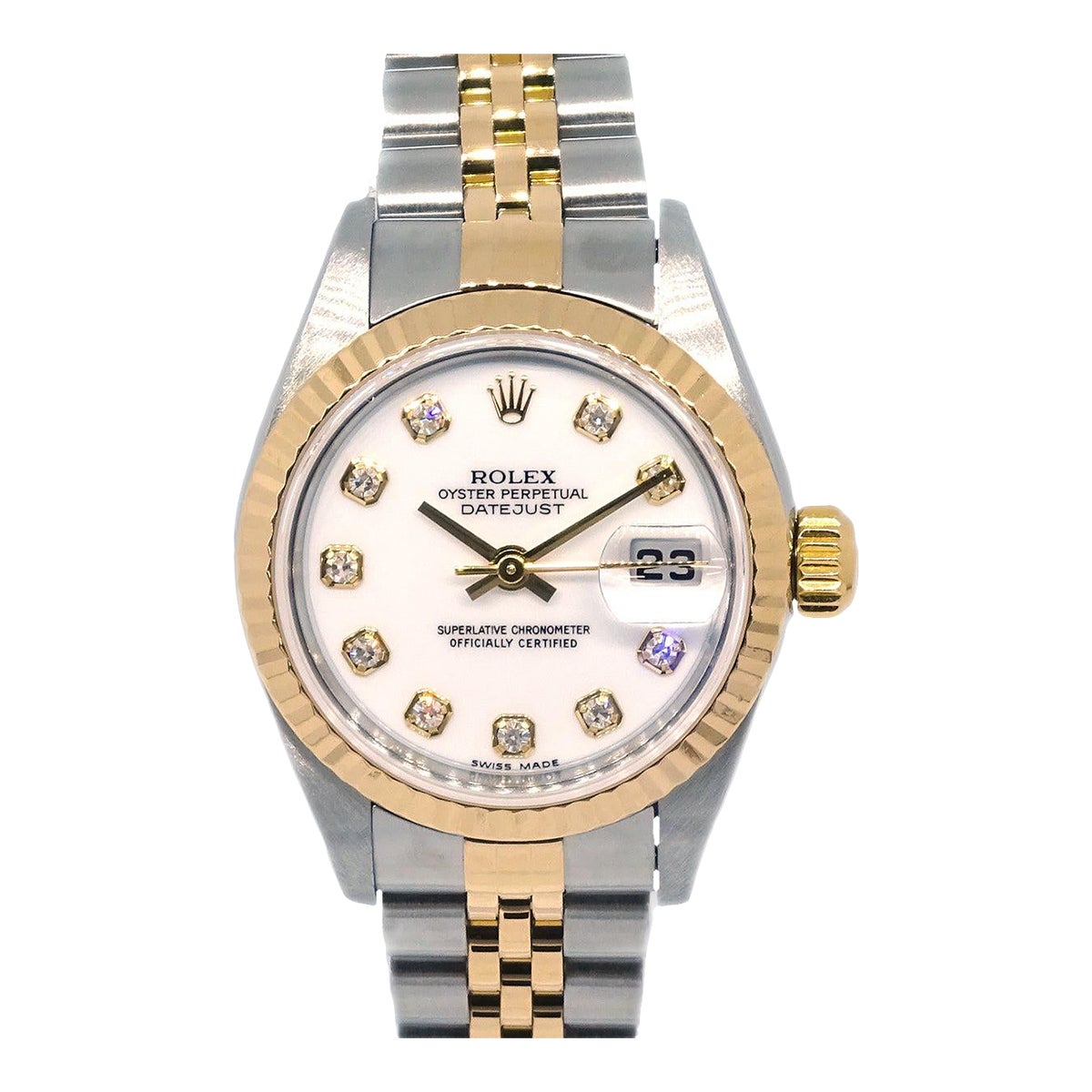 Rolex Oyster Perpetual Datejust Watch 26Mm Ref.79173G 18Kyg Ss Diamond ...