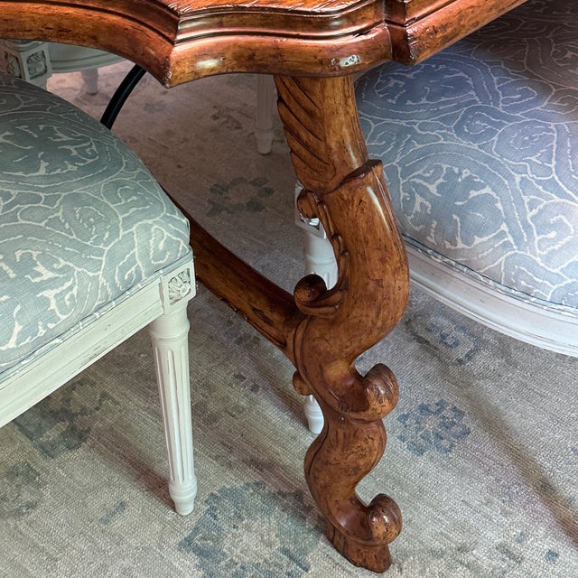 Mike Bell Carved French Country Dining Table | Chairish