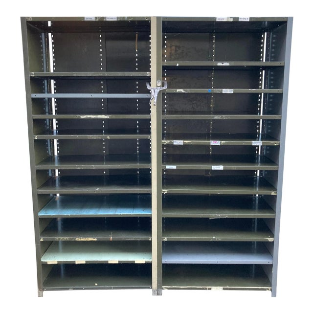 1940s Industrial Library Shelving From Lyon Metal Products | Chairish