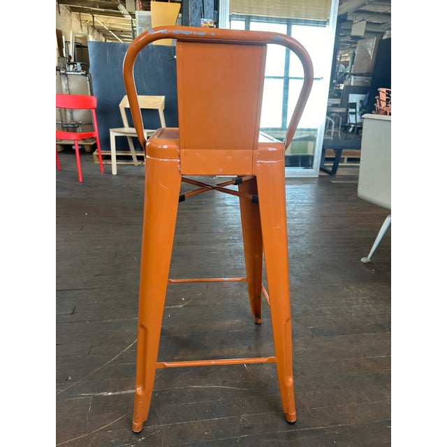 26 Vintage Tolix Style Lowback Bar Stool Iconic Orange | Chairish