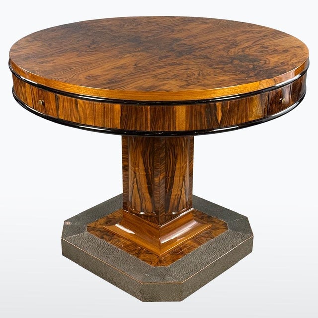 Art Deco Round Game Table, 1930s | Chairish