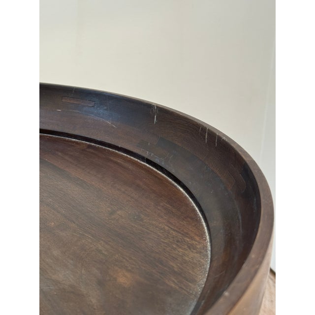 Mater Round Mango Wood Bowl Side Table | Chairish