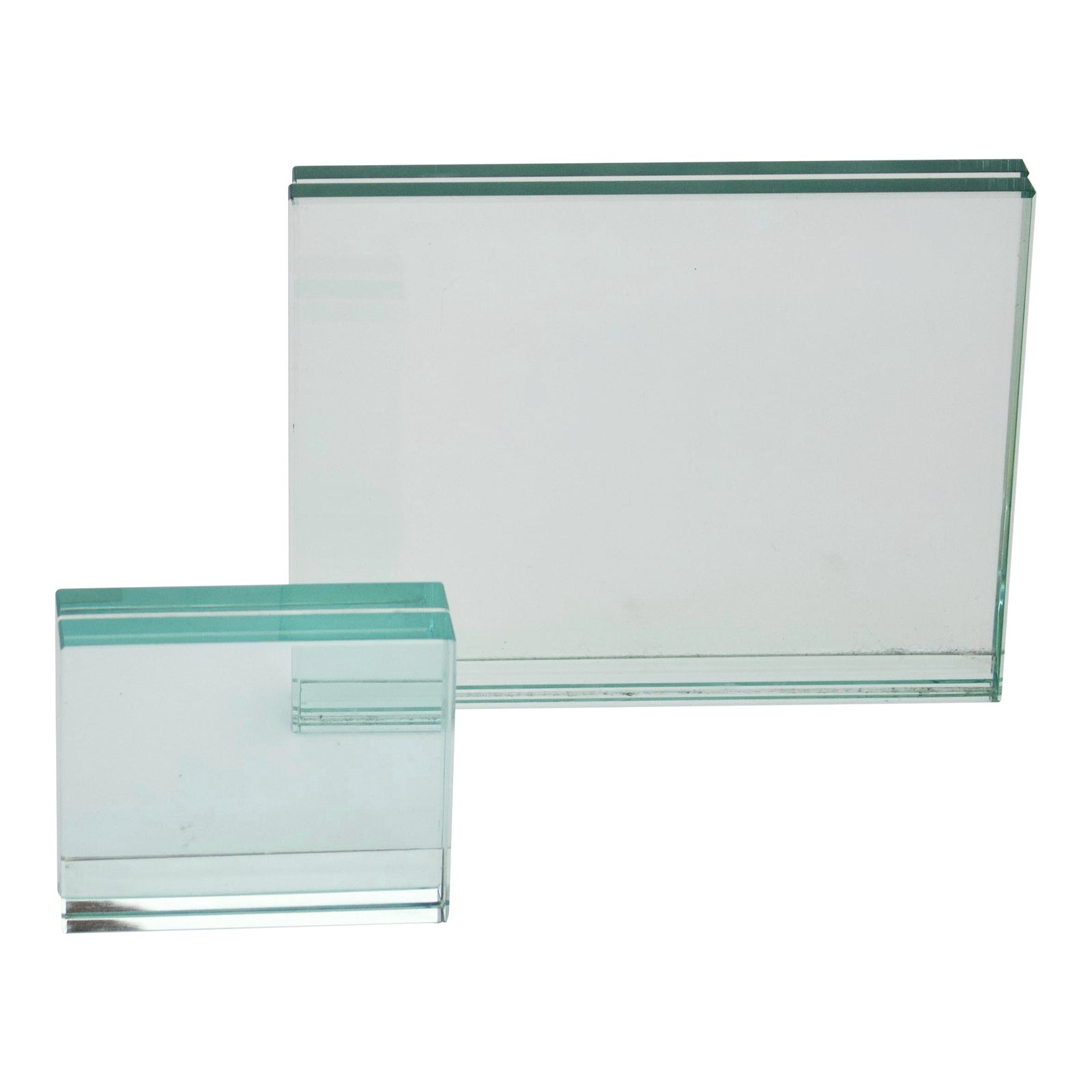 Fontana Arte Italian Glass Picture Frames, Made in Italy - Set of 2 ...