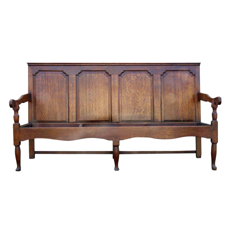 Georgian Oak Bench | Chairish