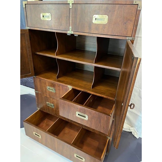 Mid 20th Century Mid-Century Henredon Campaign Gentleman's Wardrobe ...