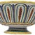 Italian Hand Painted Footed Ceramic Bowl Floral Design | Chairish
