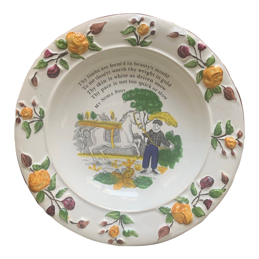 1990s Mottahedeh English Humor Dish | Chairish