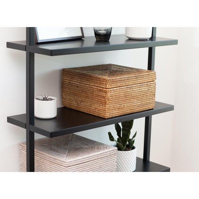 Artifacts Rattan Flat File Storage Box with Lid in Honey Brown | Chairish