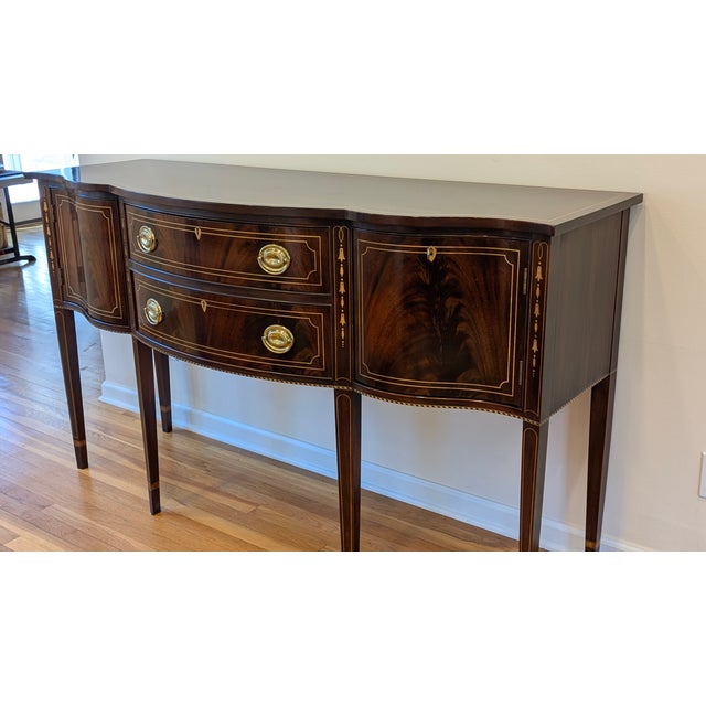 Stickley Federal Style Banded Mahogany Buffet Sideboard | Chairish