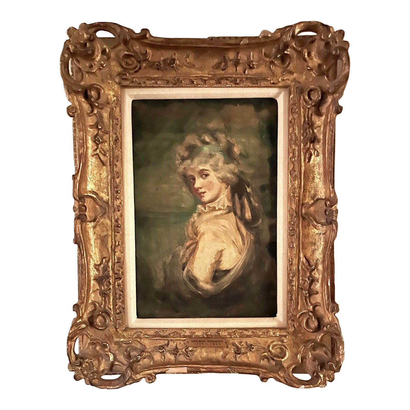 George Romney Portrait Painting of Lady Pamela Fitzgerald Watercolor ...