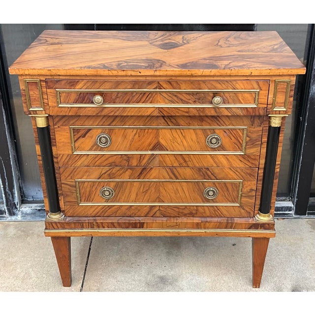 1950s Italian Neo-Classical Style Walnut Chest / Commode / Side Table ...