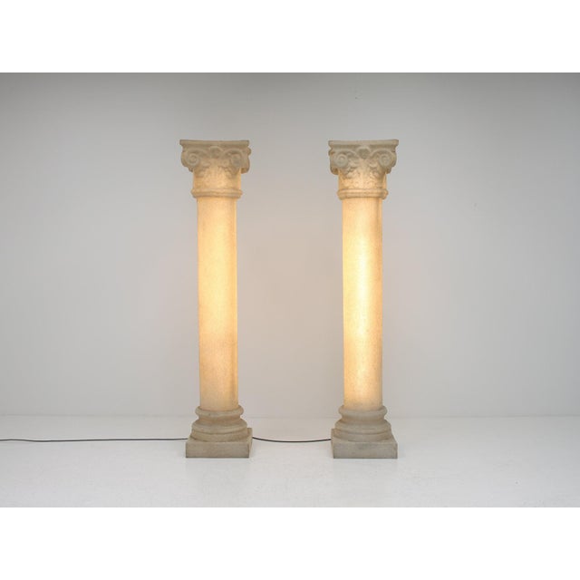 Column Lamps by Andre Cazenave for Singleton, Italy, 1970s, Set of 2 ...