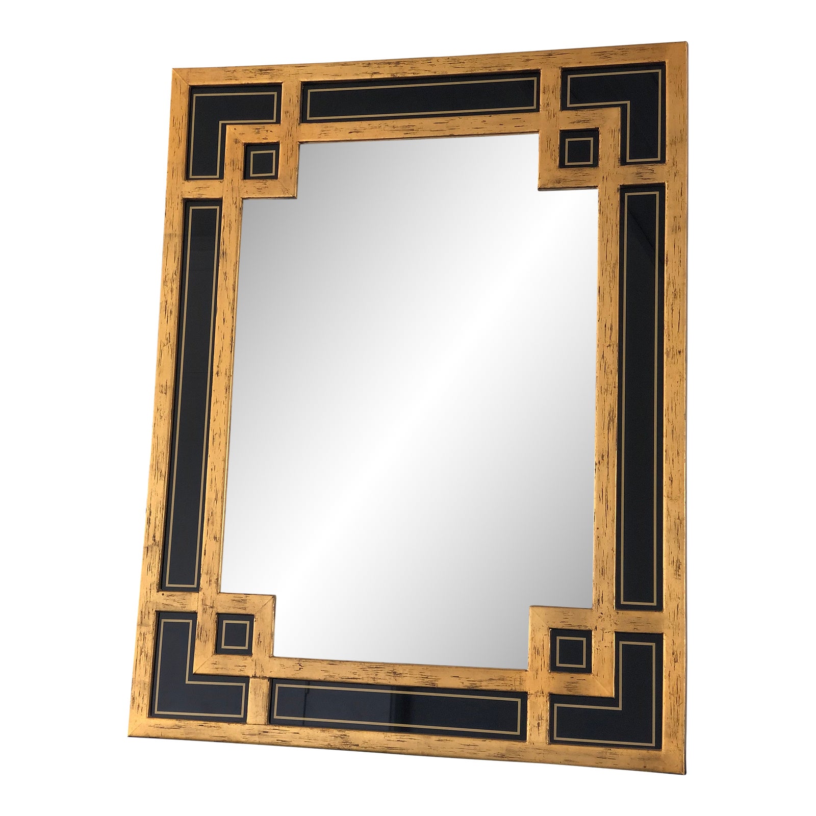 Large Giltwood Deknudt Mirror Meander Style 1970s | Chairish