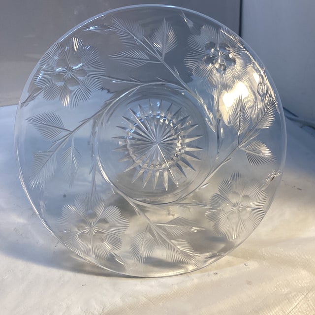 1990s Frank M Whiting Cut Glass Condiment Server - Set of 2 | Chairish