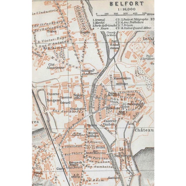Antique Map of Belfort France | Chairish