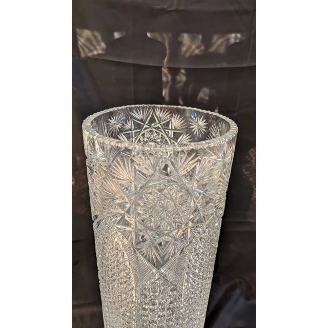 Large 1980s Cut Crystal Umbrella Stand, Vase | Chairish
