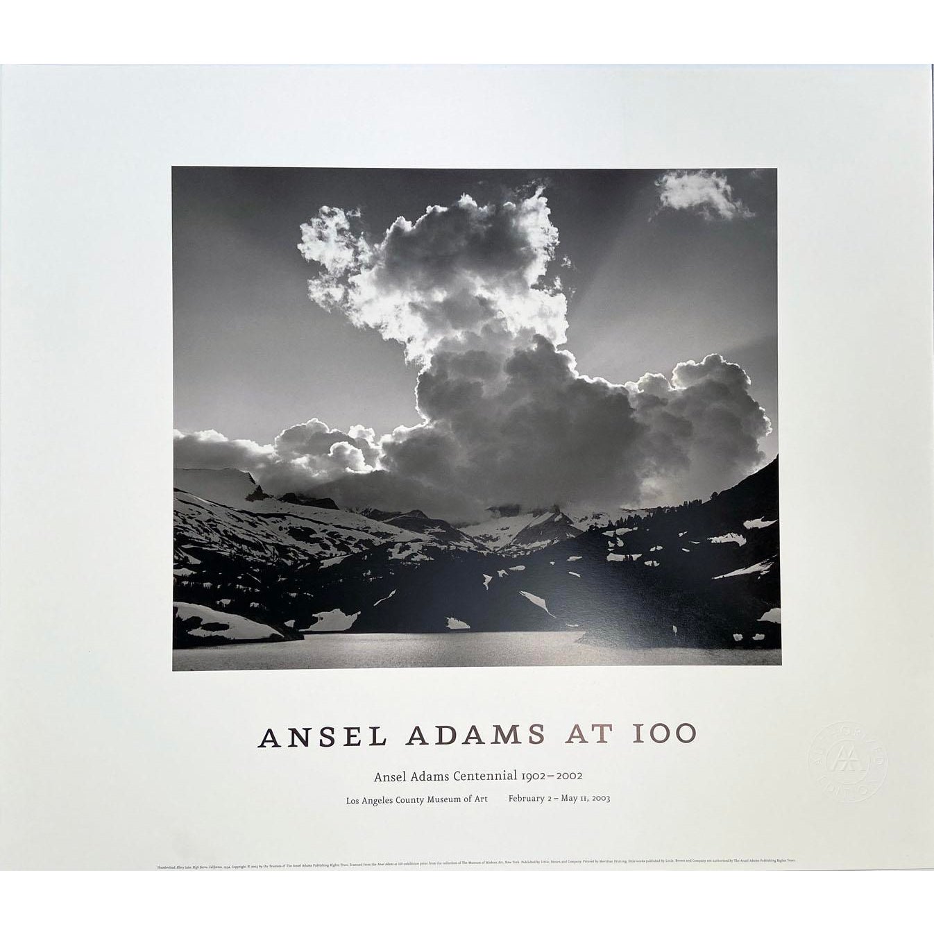 Ansel Adams at 100, Ansel Adams Centennial 1902-2002 Poster | Chairish