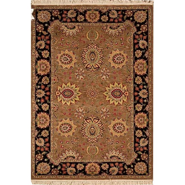 Traditional Style Camel Wool Area Rug | Chairish