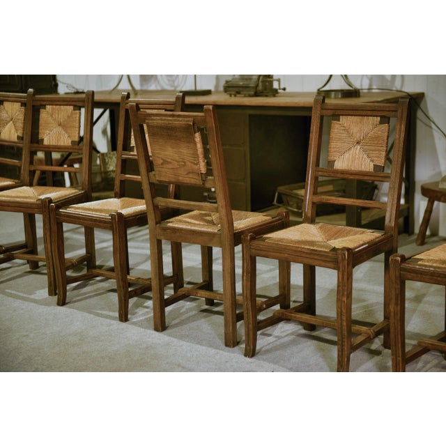 Rustic Oak Chairs, 1960s, Set of 6 | Chairish