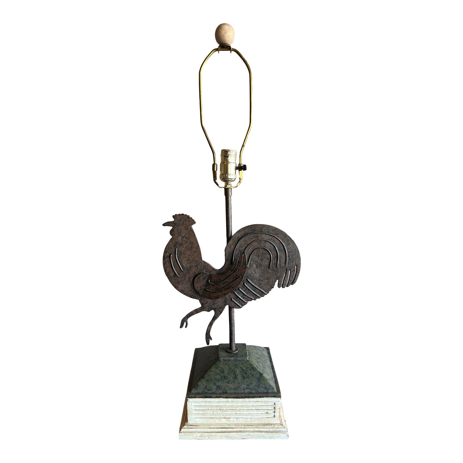 Vintage Early 20th Century Alsy Cresswell Iron Rooster Weathervane Lamp ...