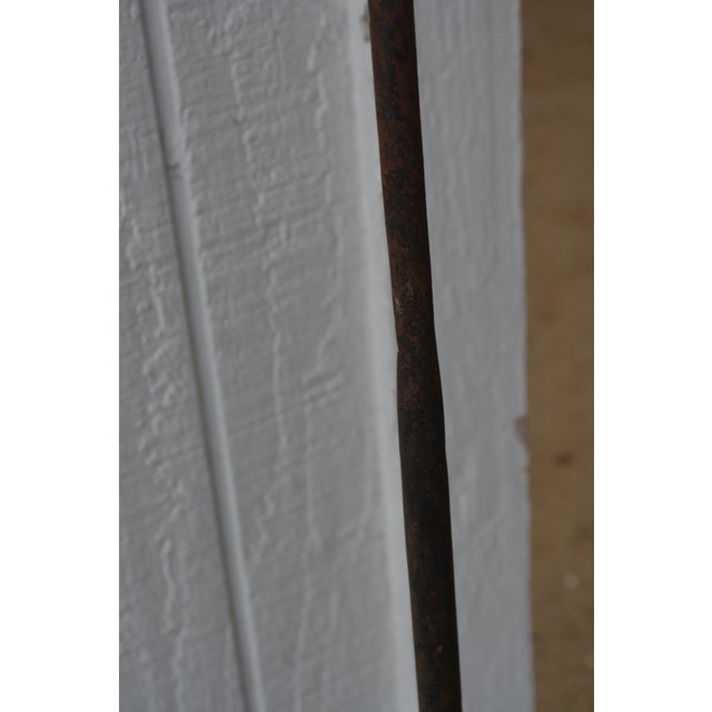 Vintage Pair of Hand-Forged Black Wrought Iron Floor Standing 3 Light ...