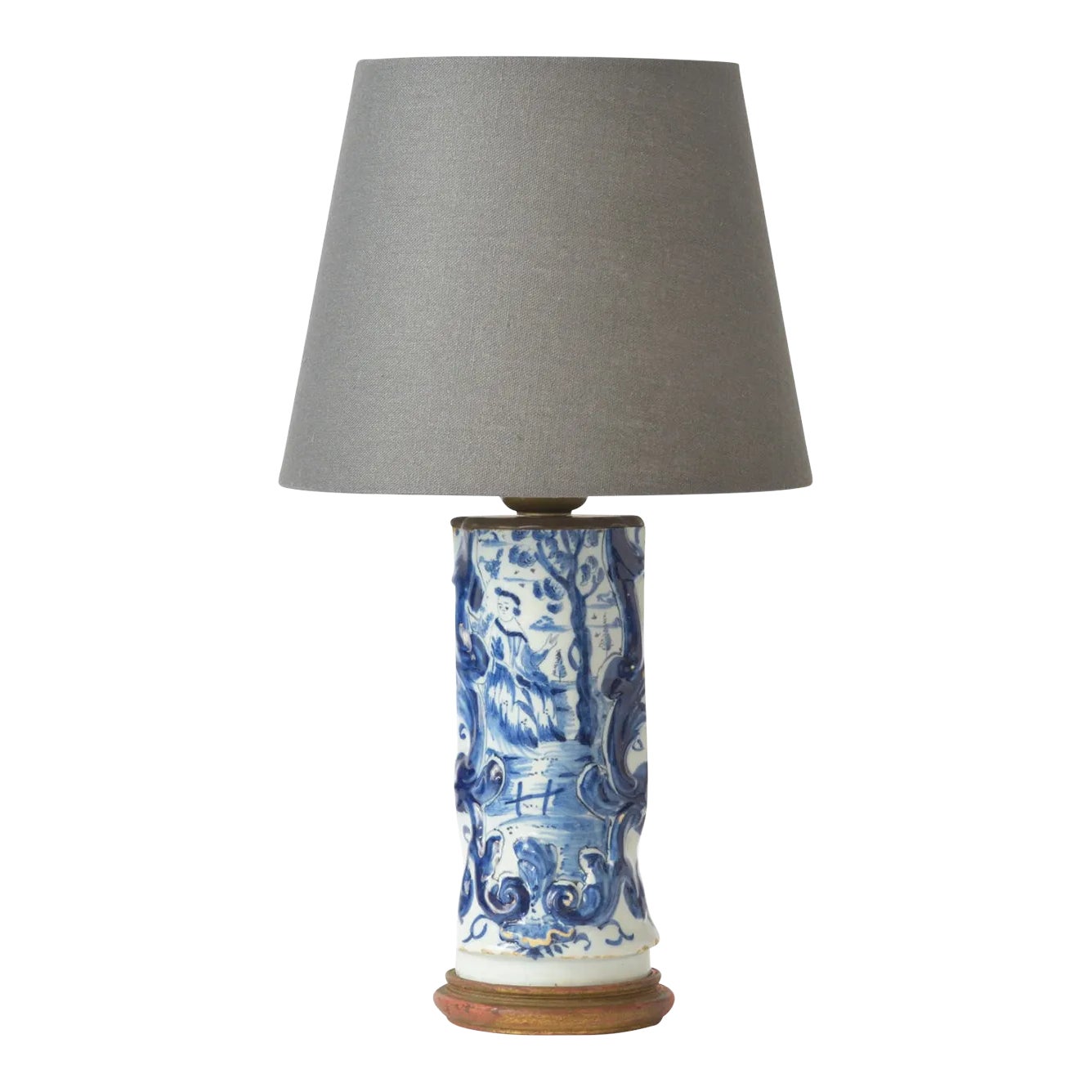 18th Century Delftware Table Lamp | Chairish