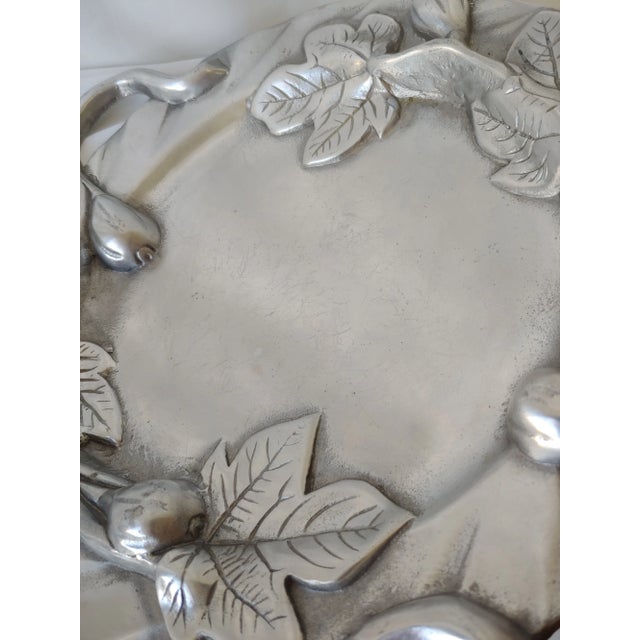 Vintage Pewter Round Double Handled Serving Plates/Trays Set of 2 ...