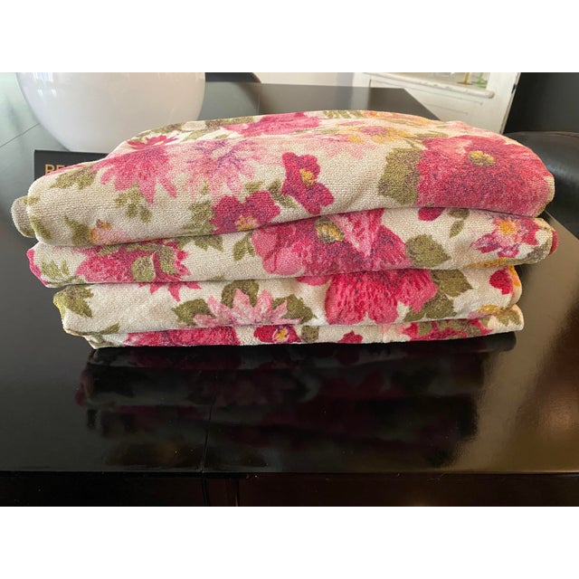 Vintage 1950s Cottage Core Shabby Chic Pink Floral Curtain Panels ...