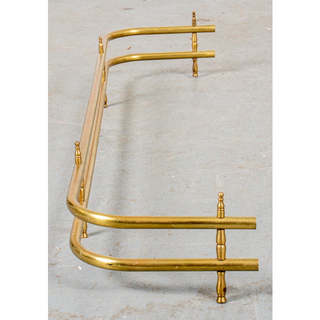 Brass Fender With Twisted Rail Motif | Chairish