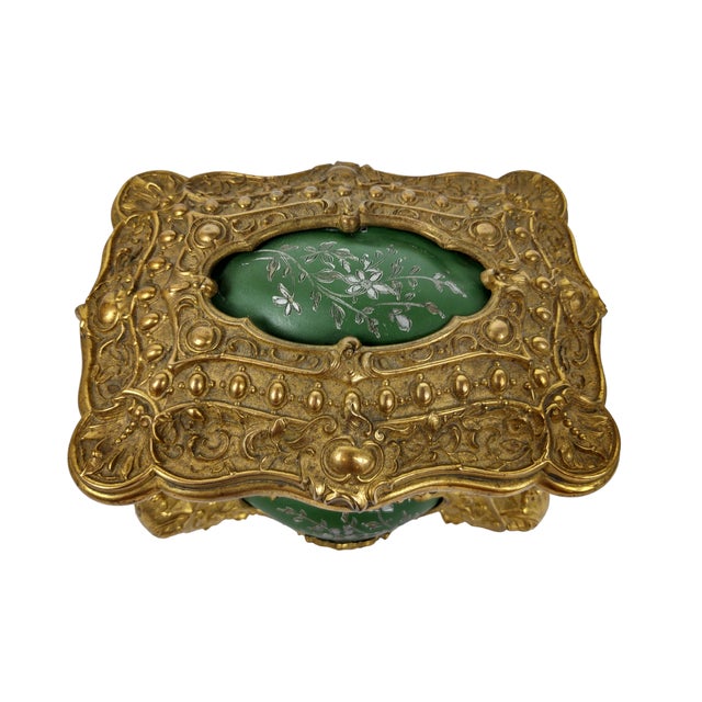 Vintage French Gilt Bronze Dore Box | Chairish