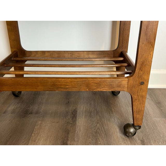 Vintage Mid 20th Century Danish Modern Walnut Bar Cart | Chairish