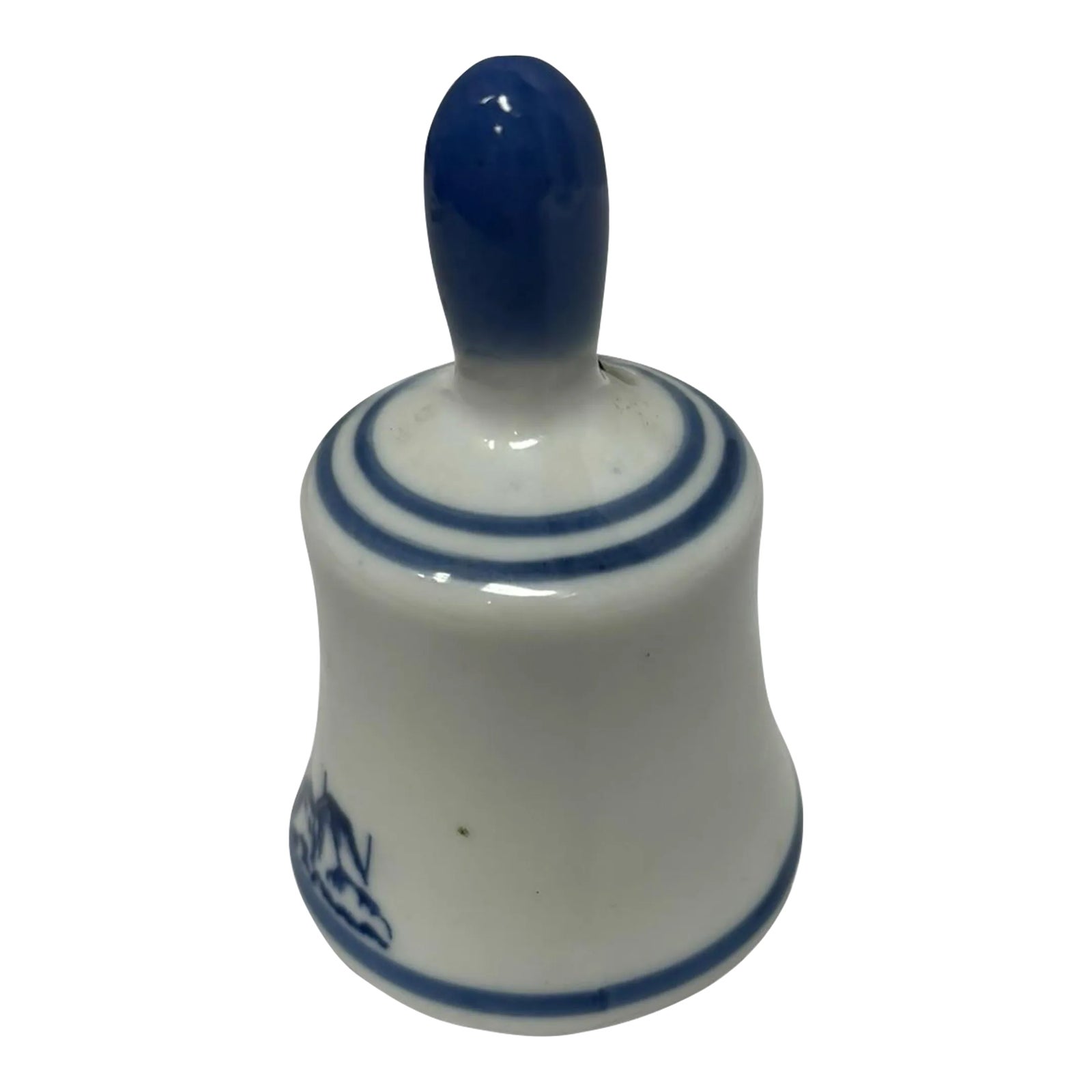 Vintage Delft Blue Windmill Porcelain Hand Painted Small Handbell ...