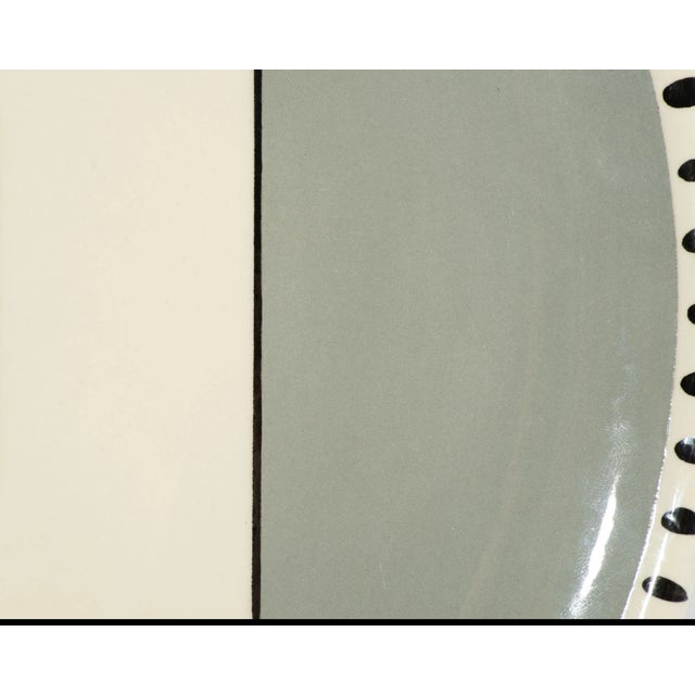 Michael Duvall Signed Postmodern Ceramic Plate | Chairish