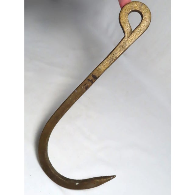 Large Size Early 19th Century Hand Wrought Iron Barn Hook | Chairish