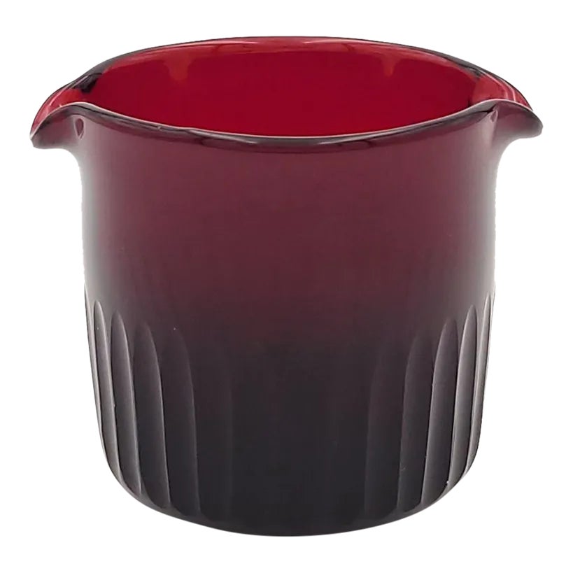 Red Glass Wine Rinser, Probably Georgian | Chairish