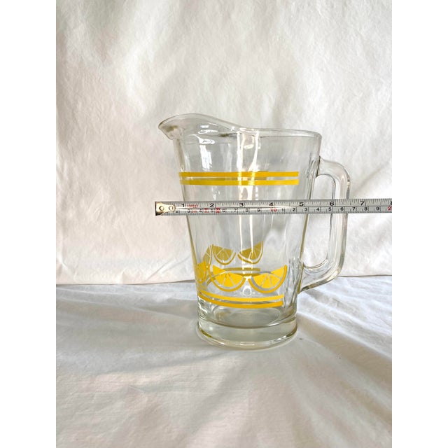 Vintage Crisa Libbey Lemon Pattern Glass Pitcher | Chairish