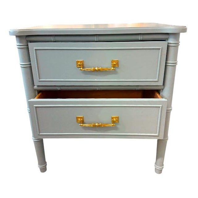 Pair of Henry Link Bali Hai Nightstands | Chairish