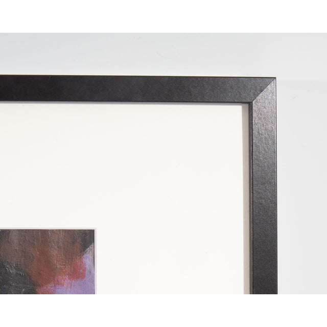 Darrell L. Anderson Signed 2005 Oil on Paper Abstract Painting | Chairish