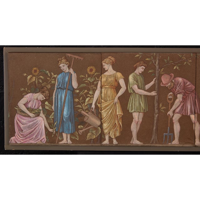 Antique Early 20th C Scenic Neoclassical Pottery Frieze - Garden ...
