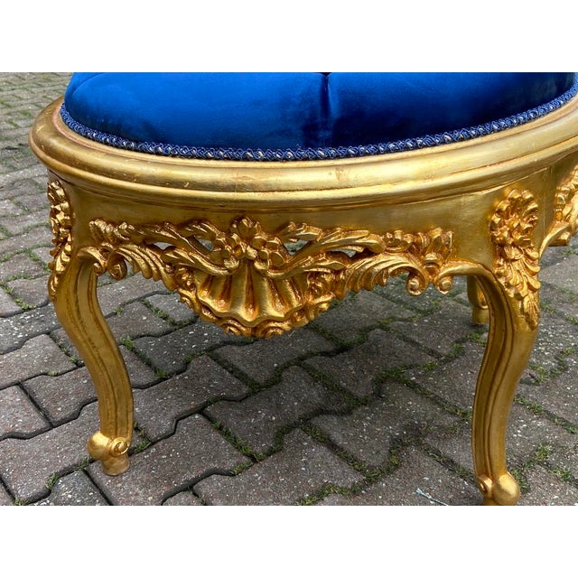 1990's Italian Baroque Rococo Bed Bench Foot Stool Ottoman in Gild ...