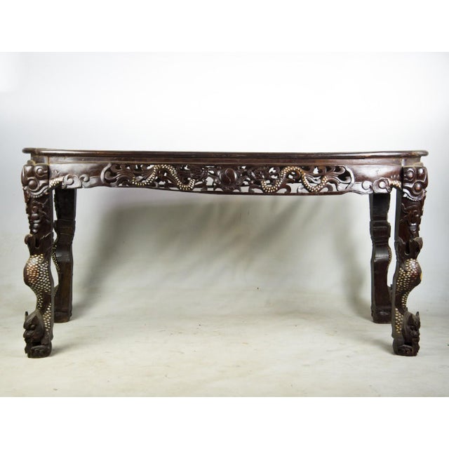 Early 20th Century Chinese Hand-Carved Table | Chairish