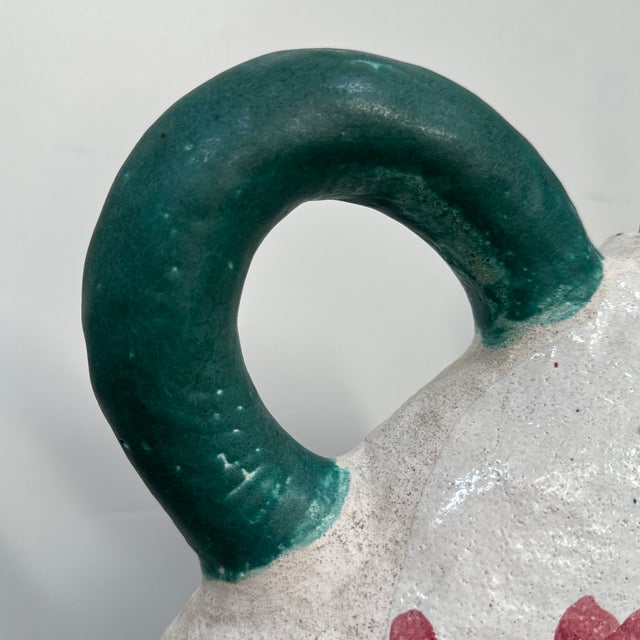 1996 K. Corbin Hand Crafted Clay Water Pitcher Sculpture | Chairish