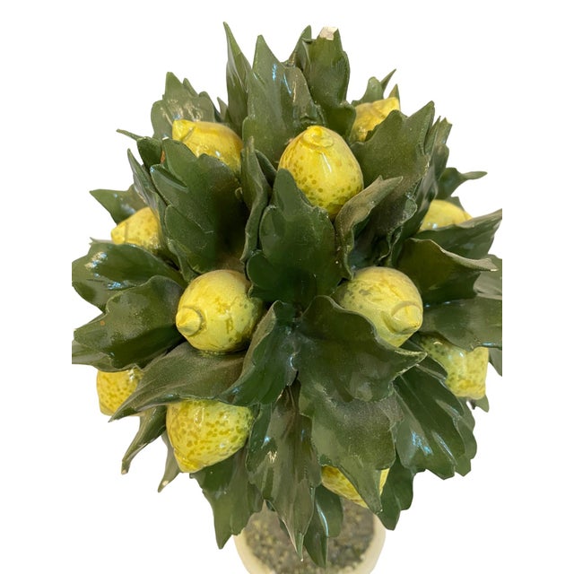 Italian Ceramic Lemon Tree in Pot | Chairish
