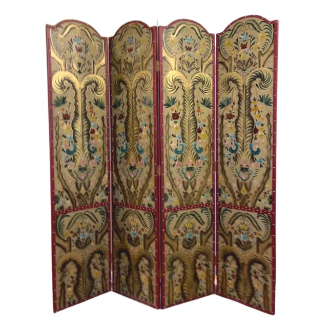 Early 20th Century Rococo Baroque Gold Painted Screen Room Divider ...