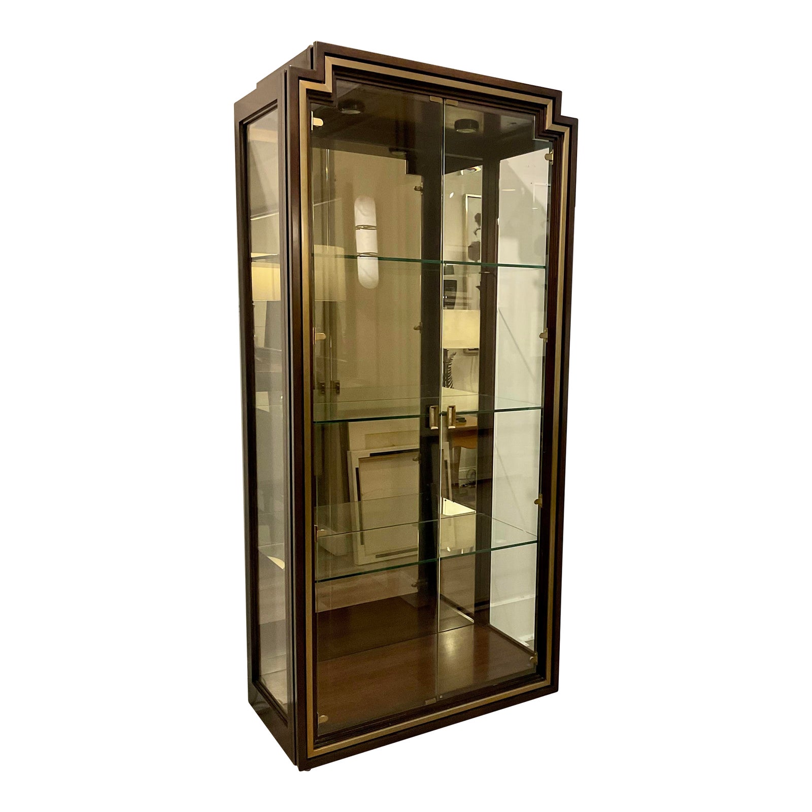 Maitland-Smith Modern Lyric Display Cabinet | Chairish